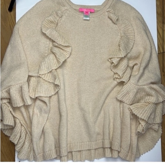 Lilly Pulitzer | Sweaters | Lilly Pulitzer Corabella Poncho Sandbar ...